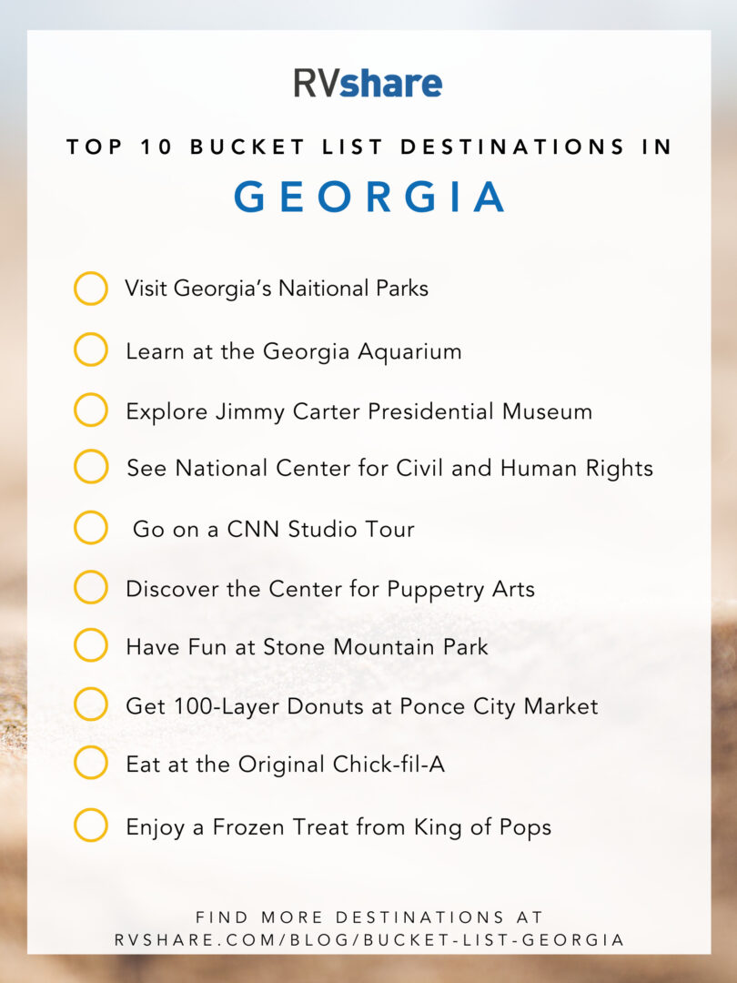 Top 27 Bucket List Destinations in Georgia | RVshare